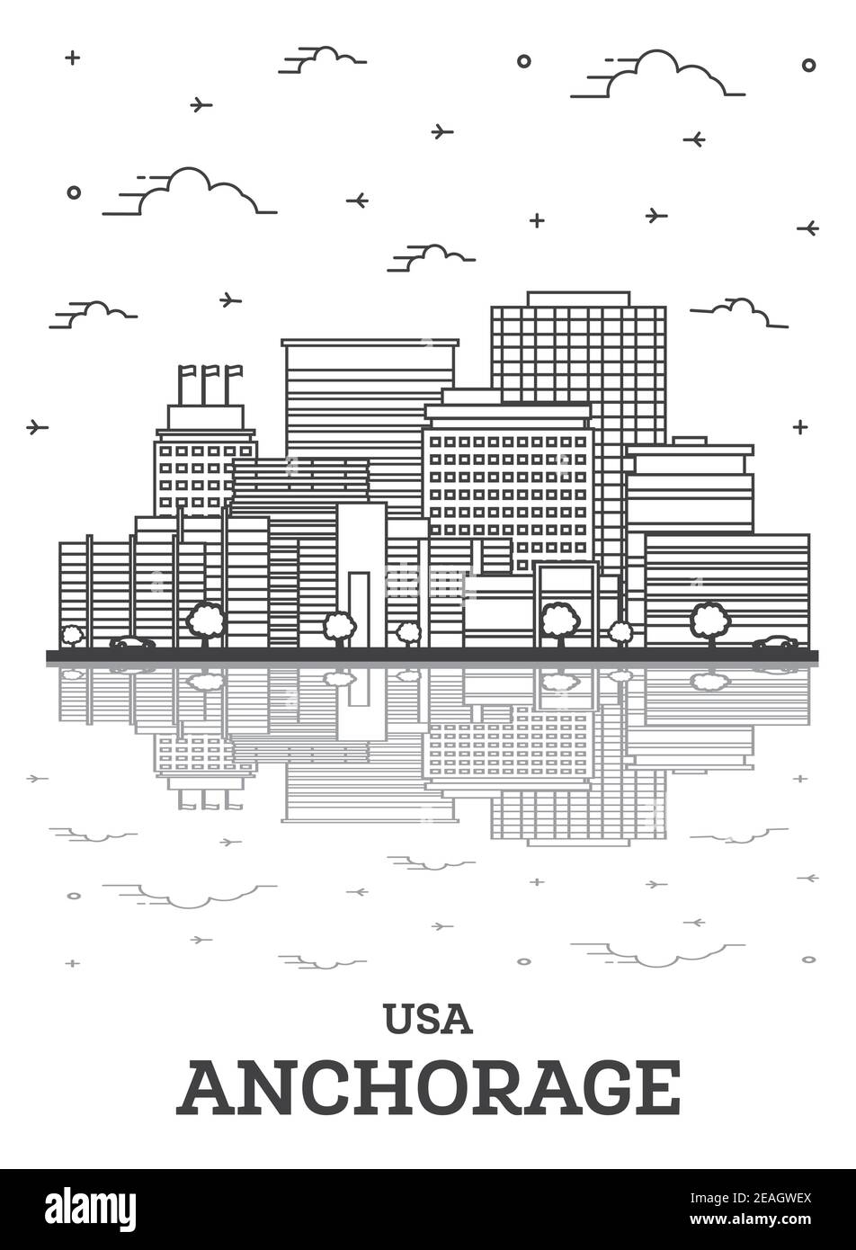 Downtown anchorage street Stock Vector Images - Alamy