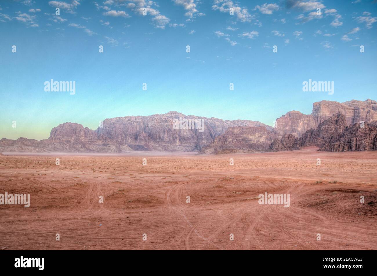 Landscape of Wadi Rum desert in Jordan Stock Photo - Alamy