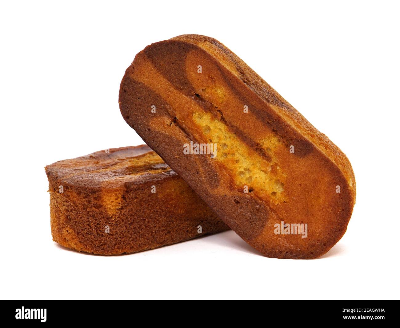 Ready-made sponge cake bar isolated on white Stock Photo - Alamy