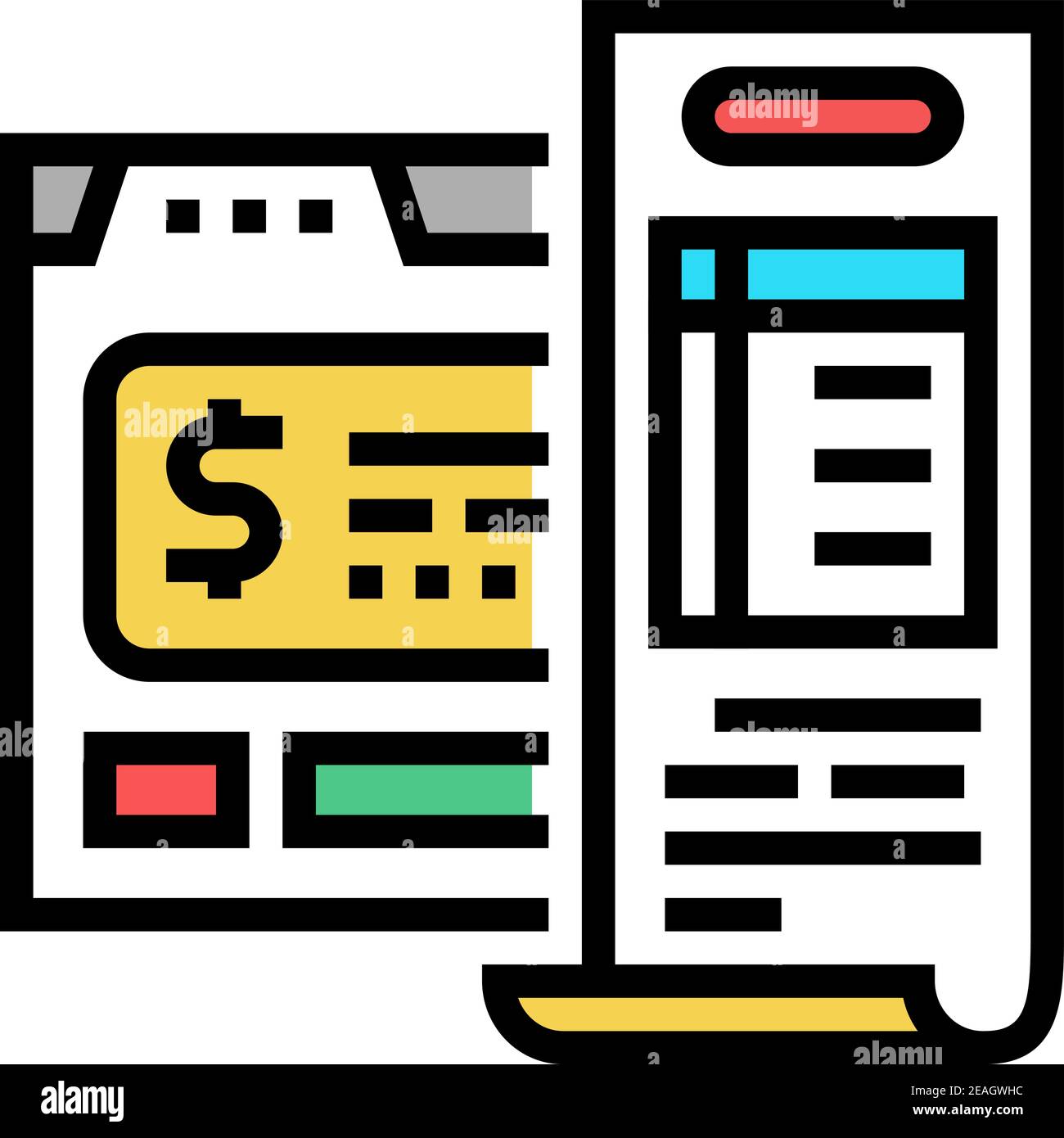 budget calculating color icon vector illustration Stock Vector Image ...