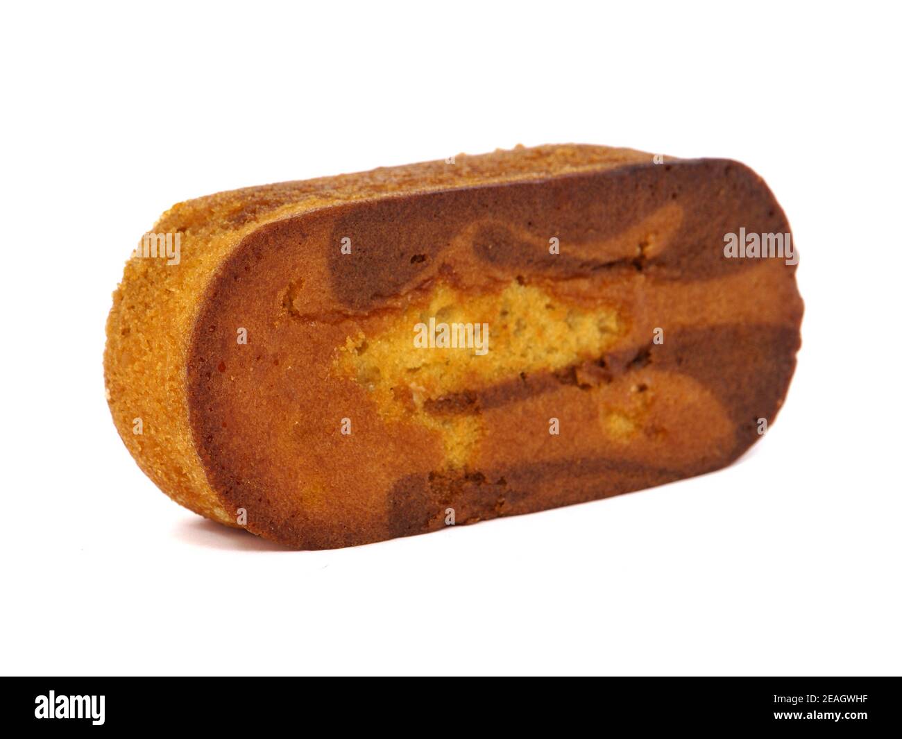 Ready-made sponge cake bar isolated on white Stock Photo - Alamy