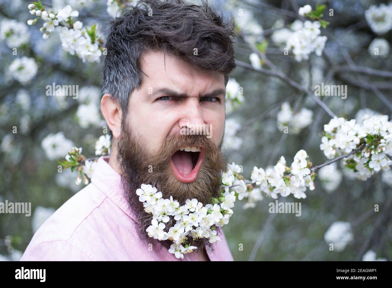 Man screaming in nature hi-res stock photography and images - Alamy