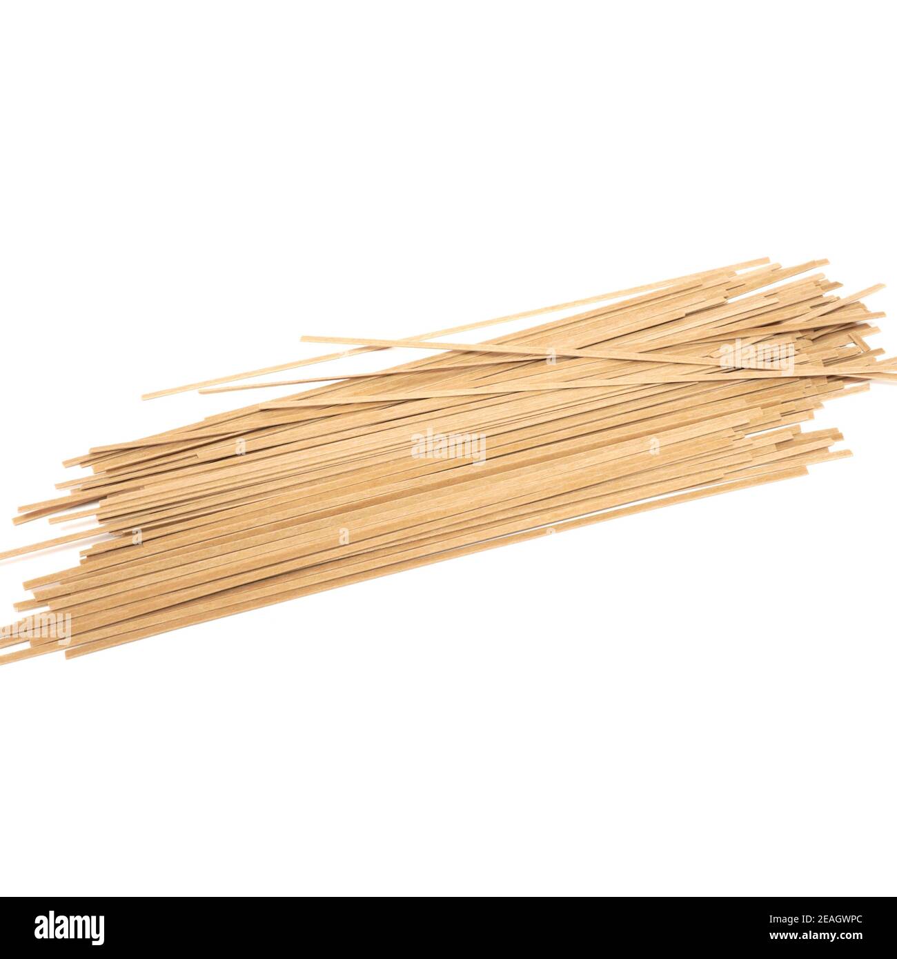 Buckwheat spaghetti pasta isolated on white background Stock Photo - Alamy