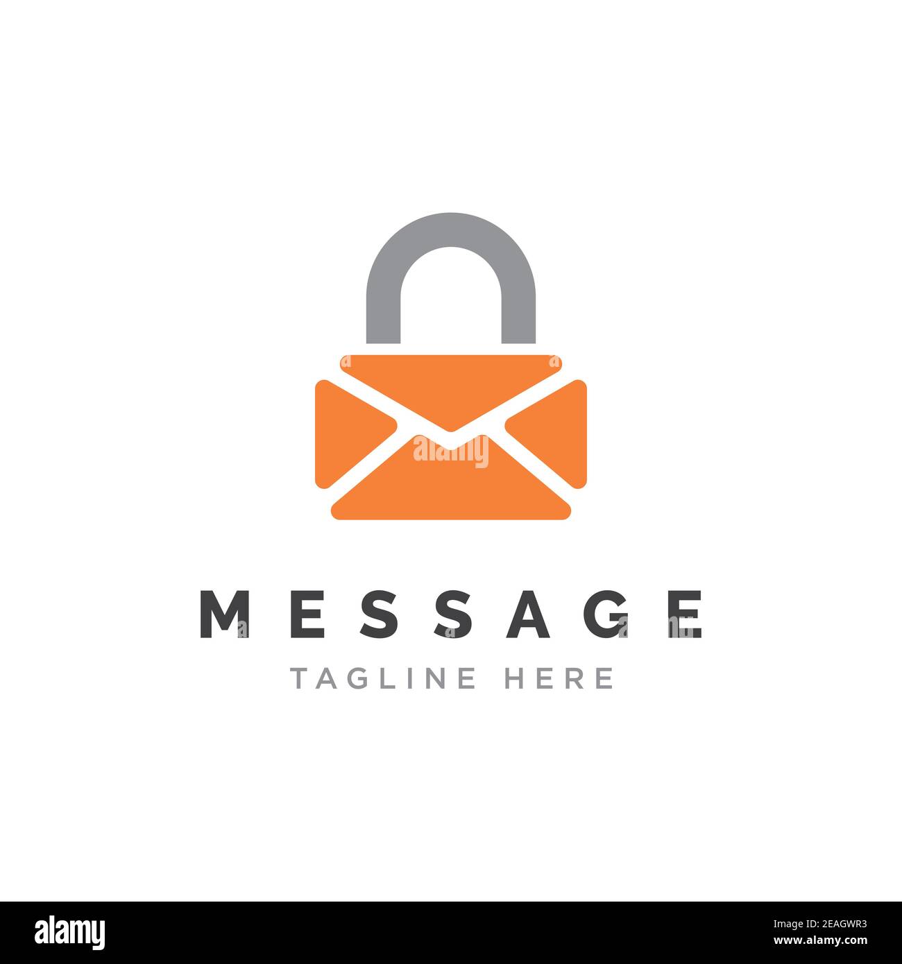 Secure message illustration symbol logo design vector template Stock ...