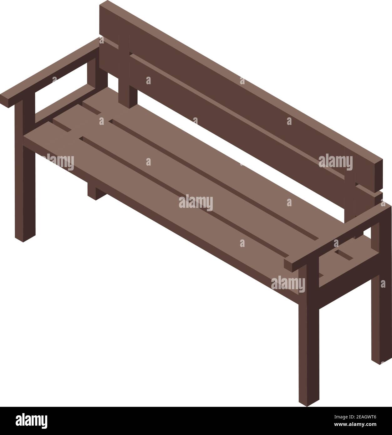City bench icon. Isometric of city bench vector icon for web design ...