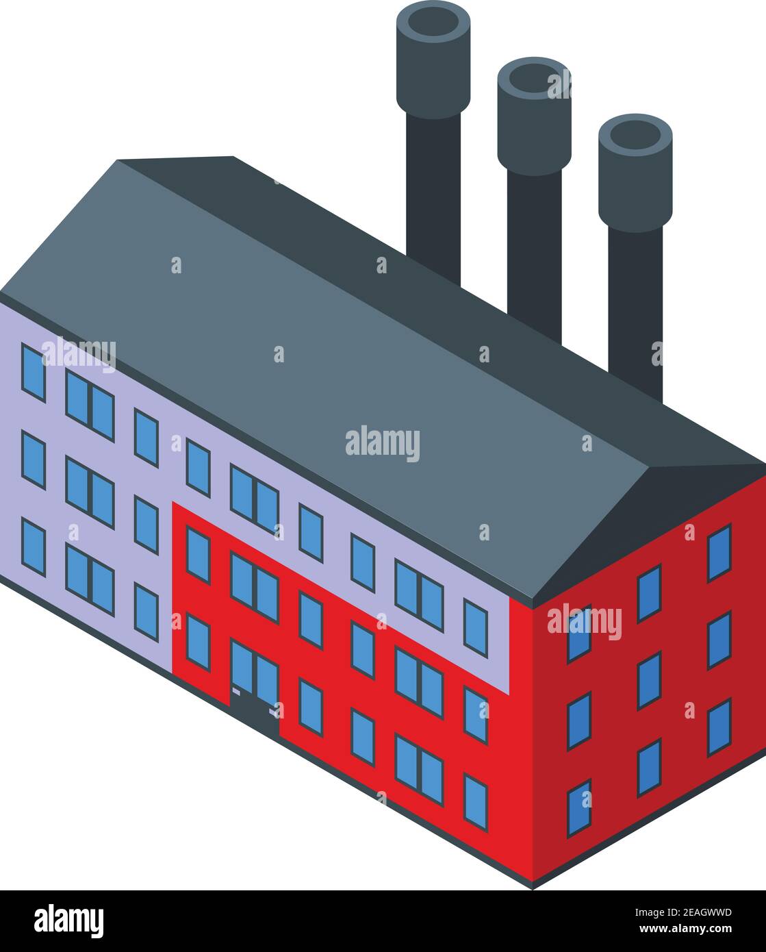 City factory icon. Isometric of city factory vector icon for web design ...