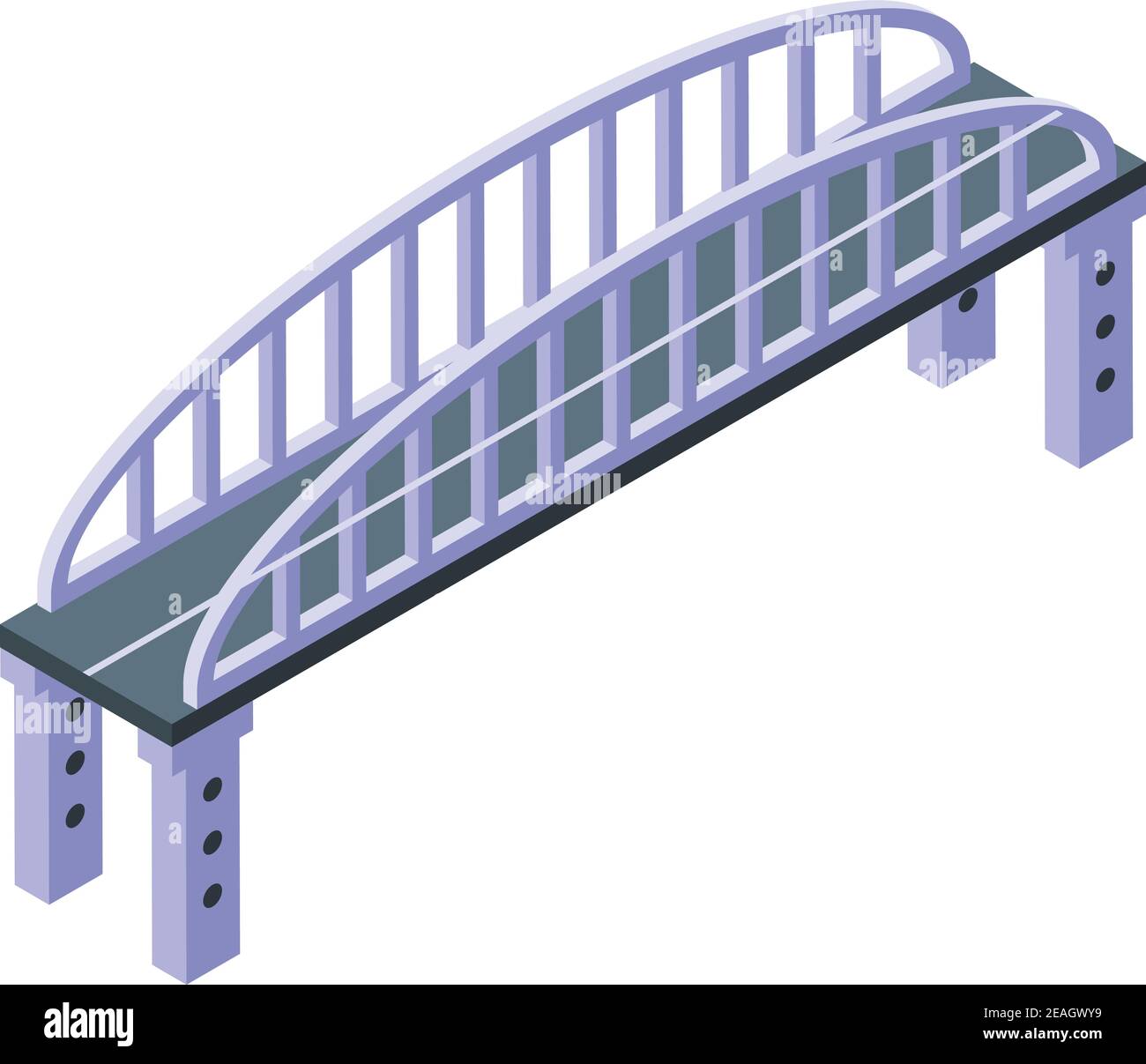 City bridge icon. Isometric of city bridge vector icon for web design isolated on white ...