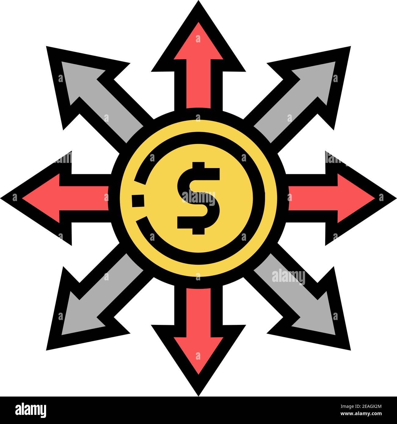 consumption money color icon vector illustration Stock Vector Image ...