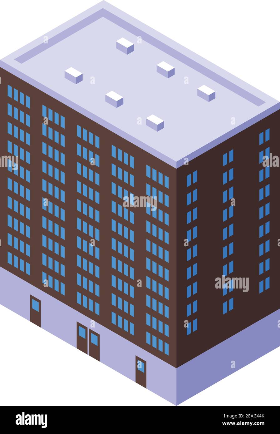 Rent office building icon. Isometric of rent office building vector ...
