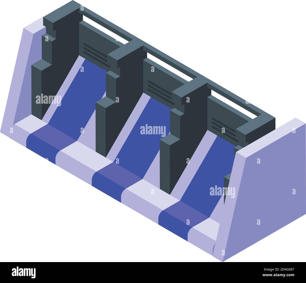 Hydro dam icon. Isometric of hydro dam vector icon for web design ...