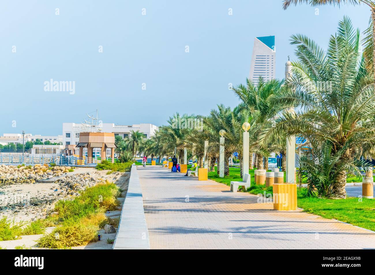 Kuwait city corniche view beach hi-res stock photography and images - Alamy