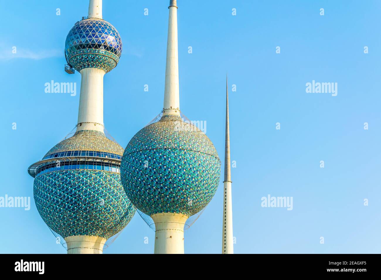 The Kuwait Towers - the best known landmark of Kuwait City Stock Photo ...