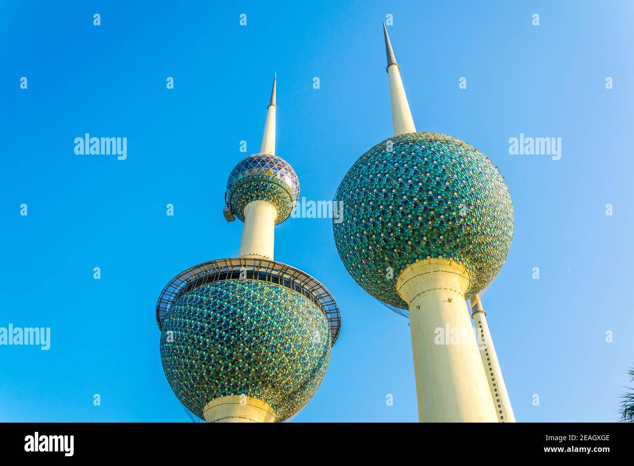The Kuwait Towers - the best known landmark of Kuwait City Stock Photo ...