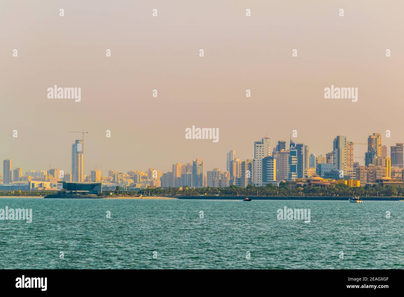 Kuwait city corniche view beach hi-res stock photography and images - Alamy