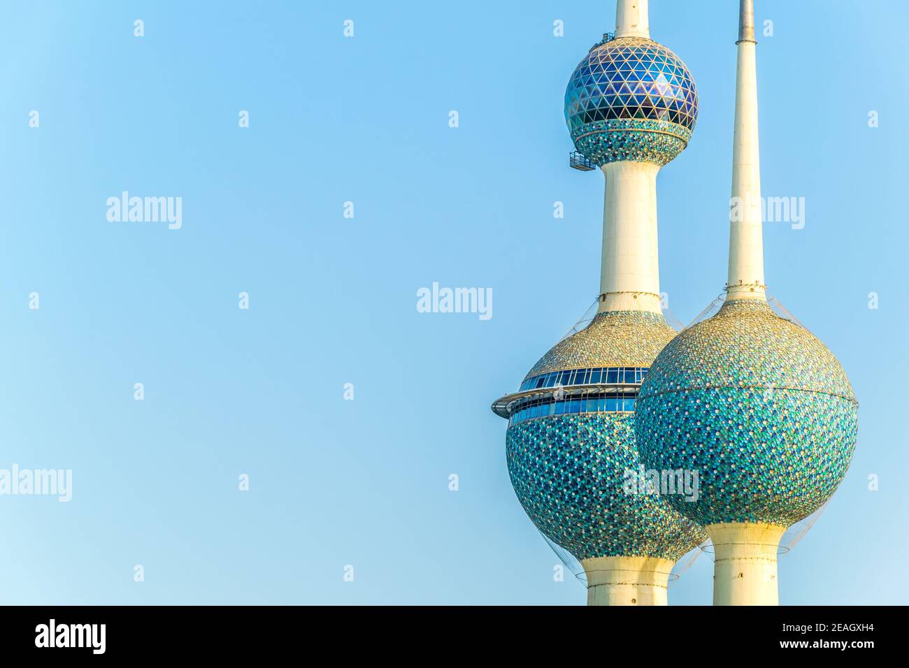 The Kuwait Towers - the best known landmark of Kuwait City Stock Photo ...