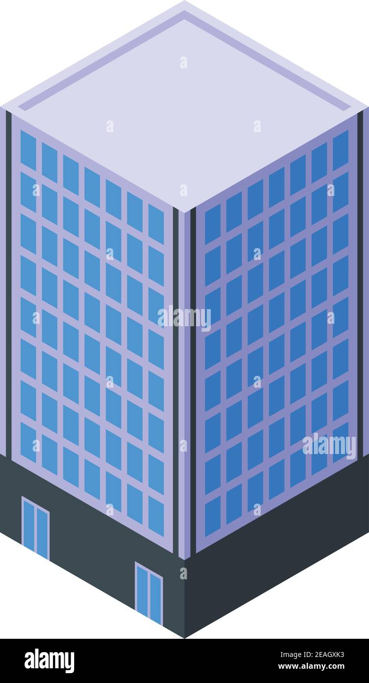 Company building icon. Isometric of company building vector icon for ...