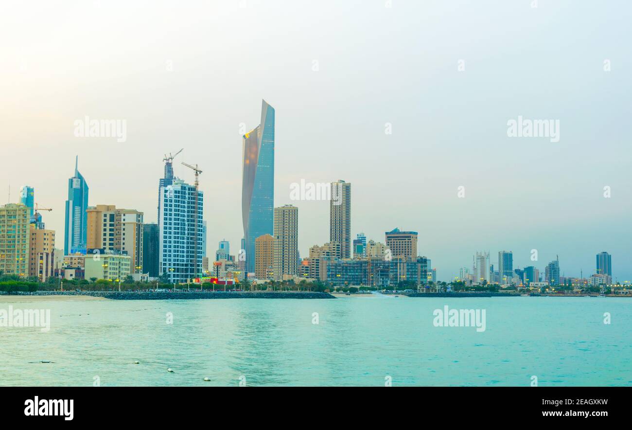 Kuwait city corniche view beach hi-res stock photography and images - Alamy