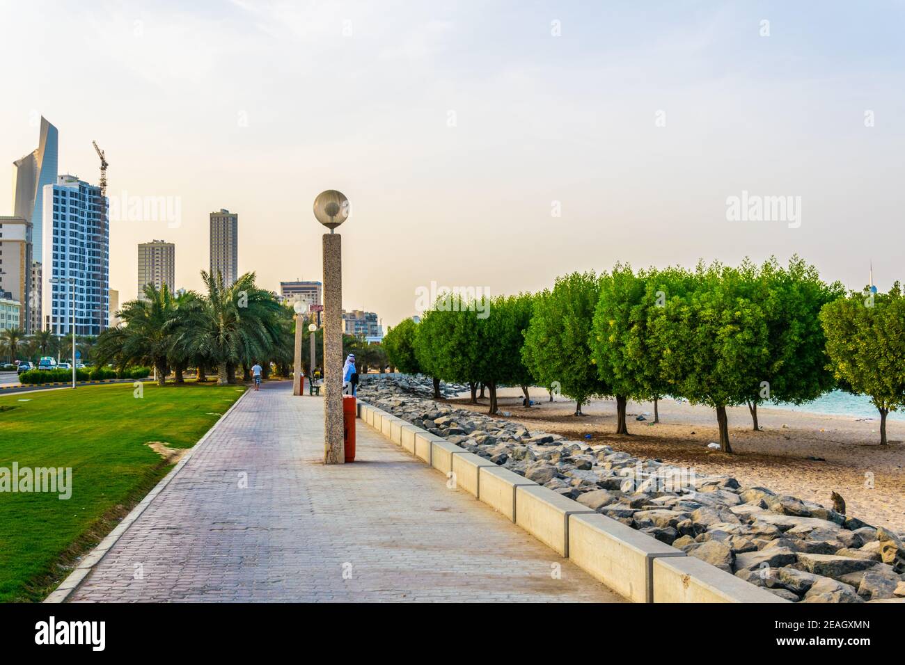 Kuwait city corniche view beach hi-res stock photography and images - Alamy