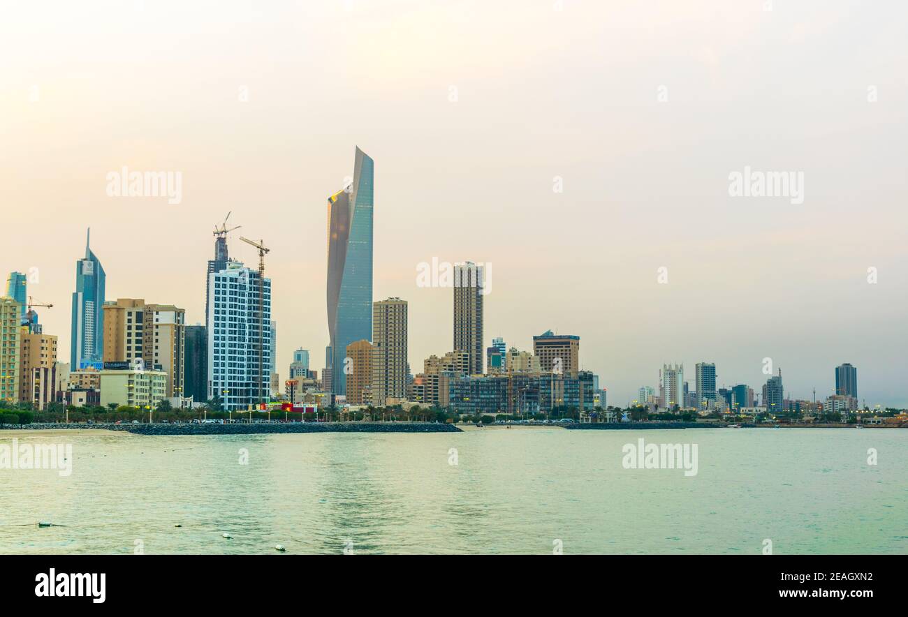 Kuwait city corniche view beach hi-res stock photography and images - Alamy