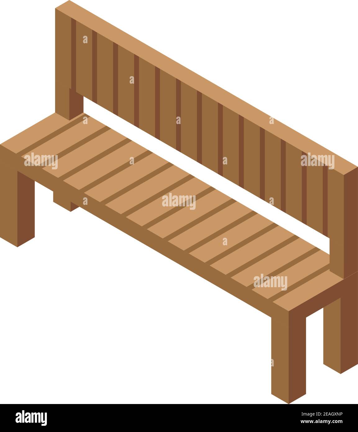 Park bench icon. Isometric of park bench vector icon for web design ...
