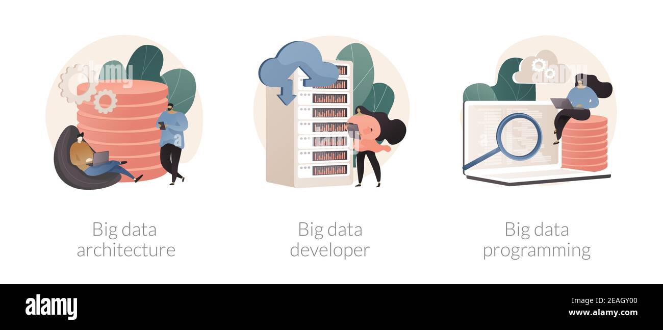 Database storage abstract concept vector illustrations Stock Vector ...