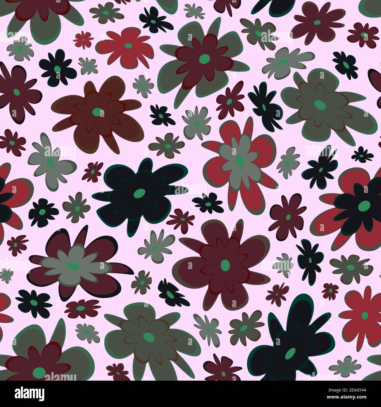 Trendy fabric pattern with miniature flowers.Summer print.Fashion ...
