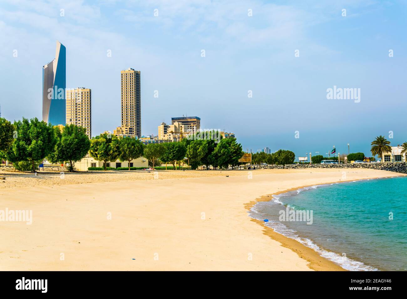 Kuwait city corniche view beach hi-res stock photography and images - Alamy