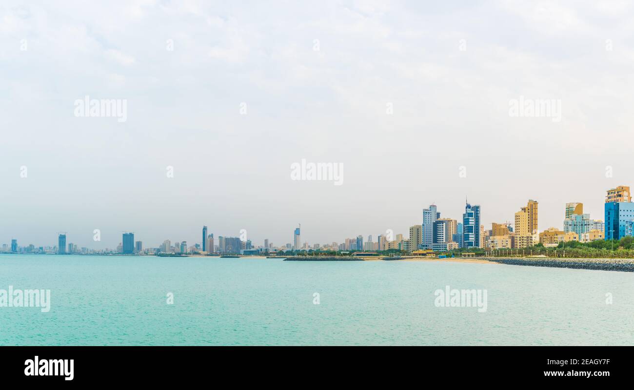 Kuwait city corniche view beach hi-res stock photography and images - Alamy