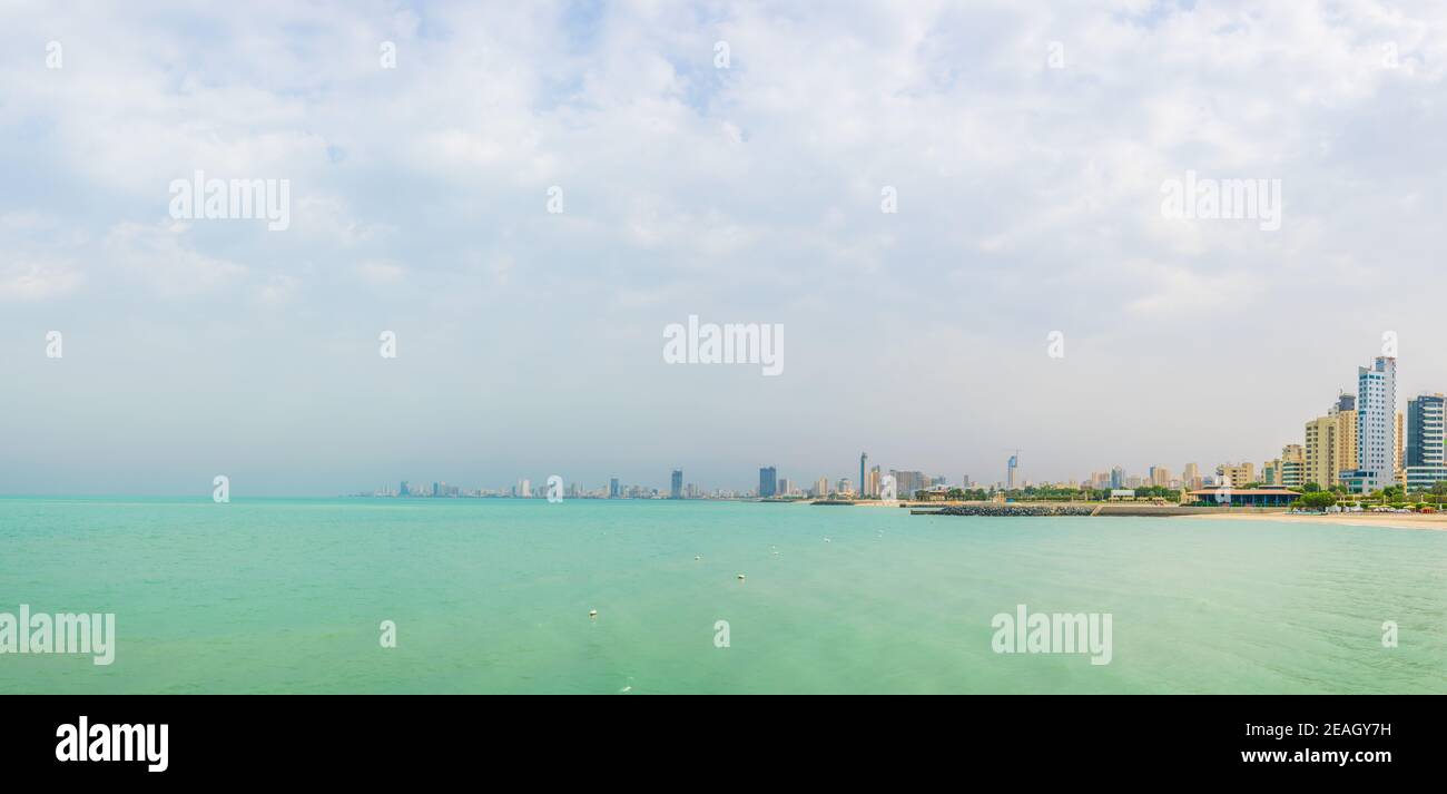 Kuwait city corniche view beach hi-res stock photography and images - Alamy