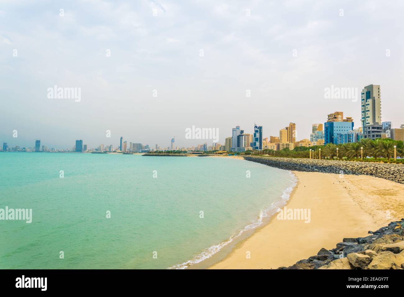 Kuwait city corniche view beach hi-res stock photography and images - Alamy