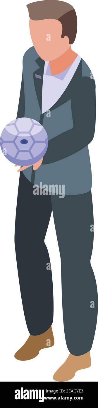 Game agent worker icon. Isometric of game agent worker vector icon for ...