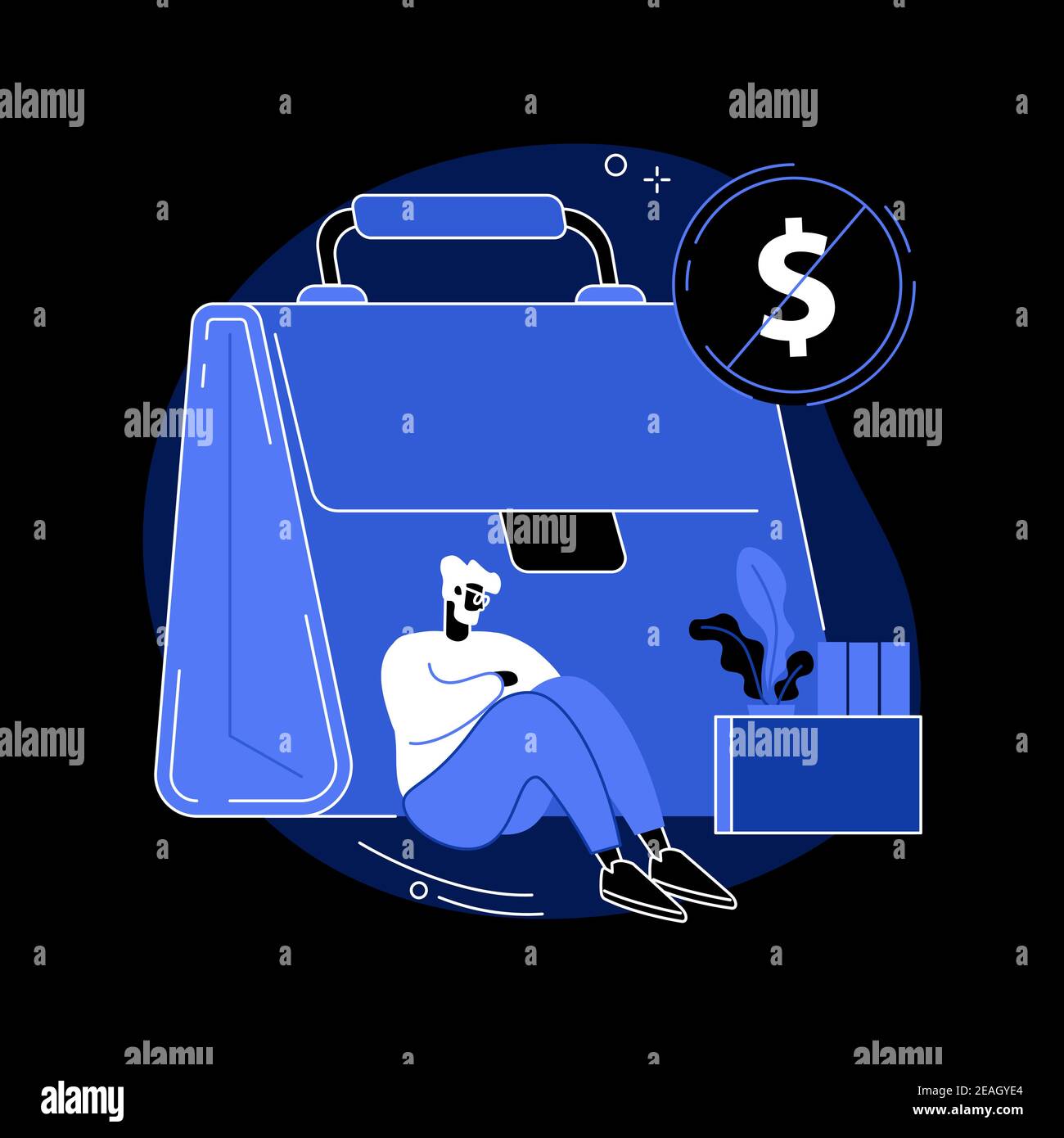 Unemployment abstract concept vector illustration Stock Vector Image ...