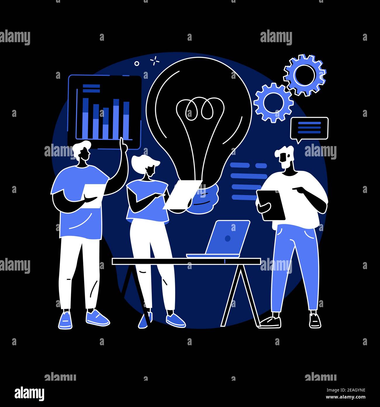 Brainstorm abstract concept vector illustration Stock Vector Image ...