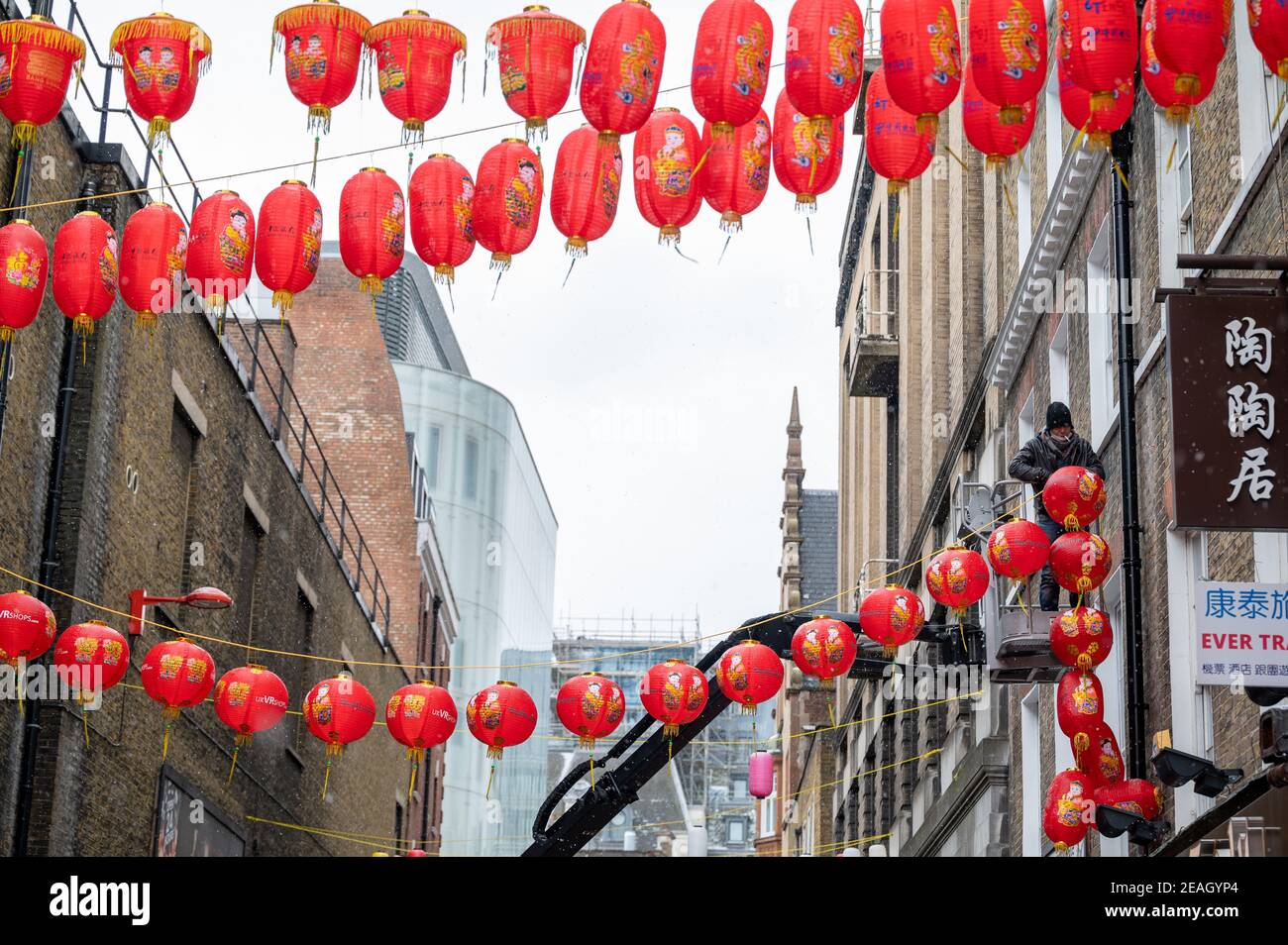 09 February 2021. London, United Kingdom. Members of the Chinese ...