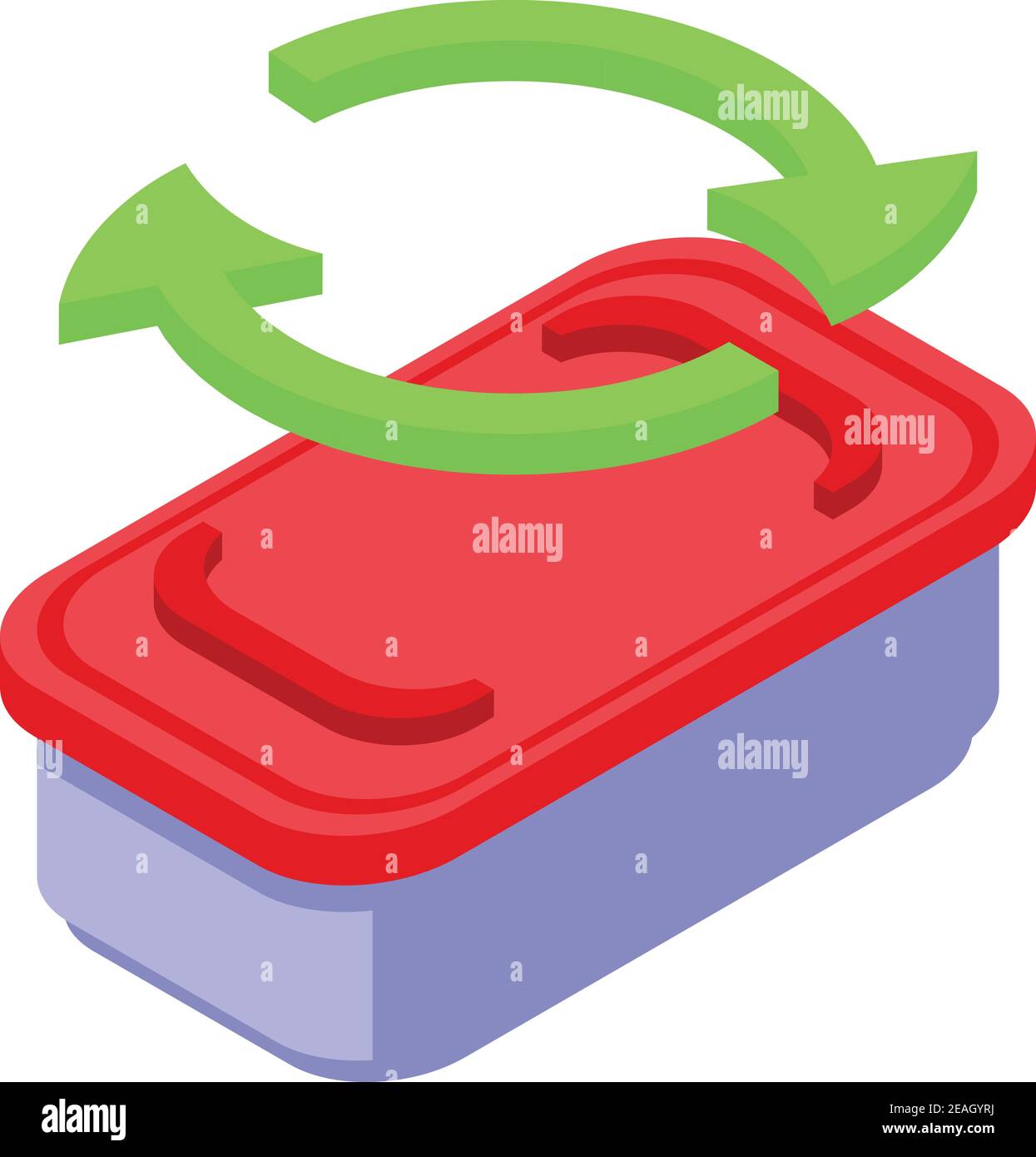 Biodegradable plastic container icon. Isometric of biodegradable ...
