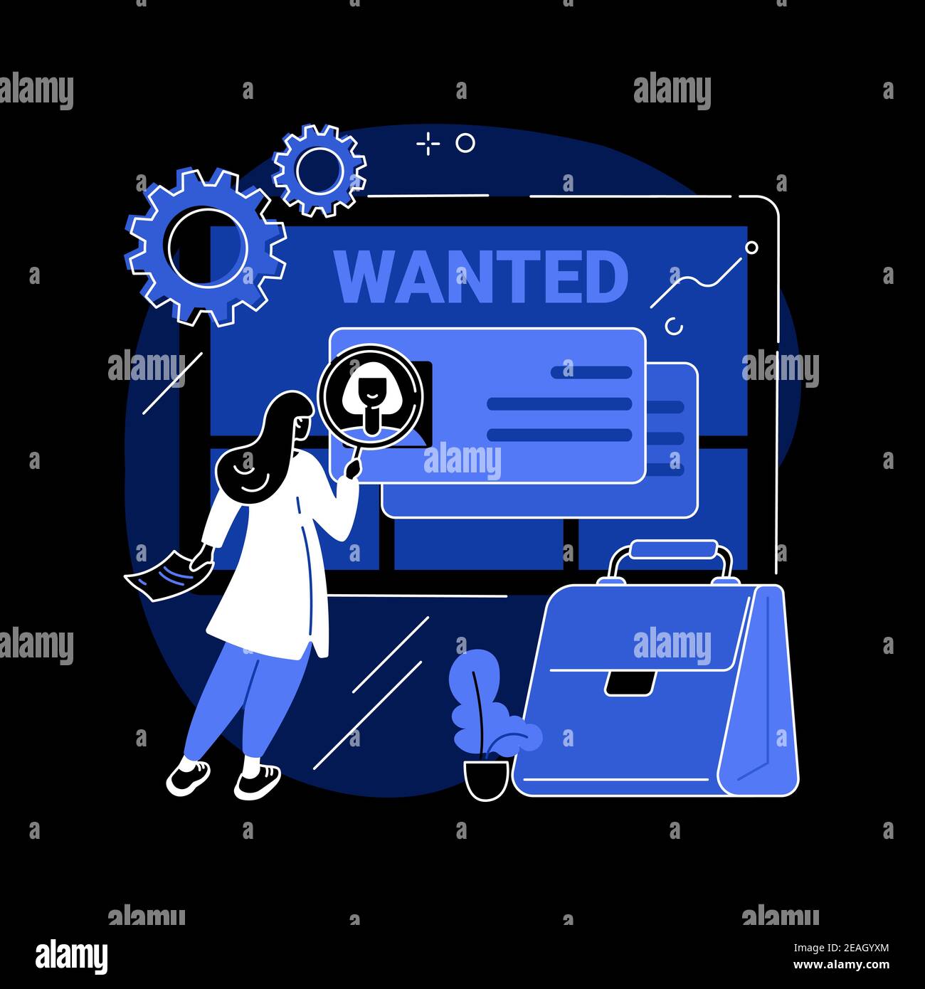 Wanted employees abstract concept vector illustration Stock Vector ...