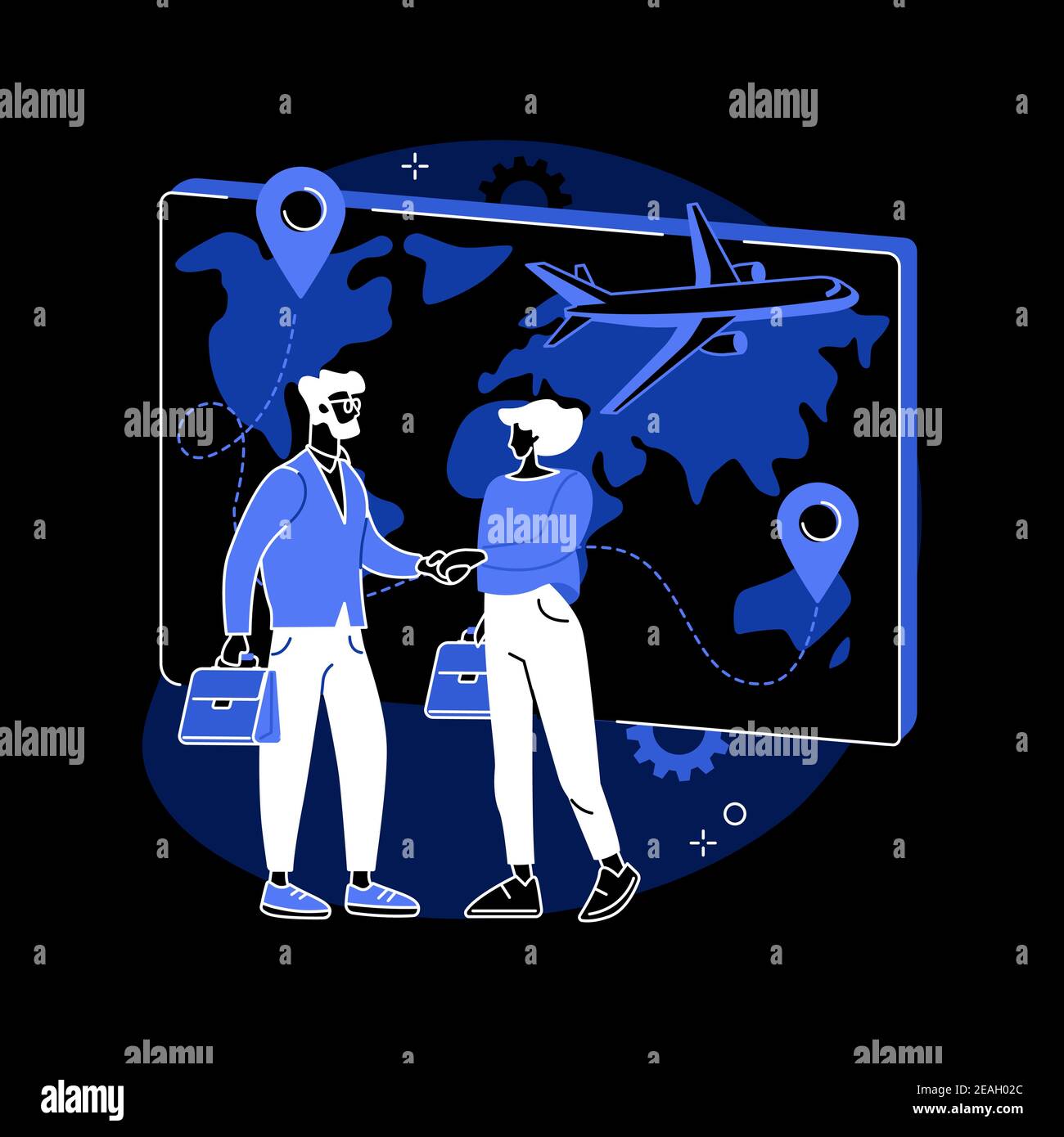 Expat work abstract concept vector illustration Stock Vector Image ...