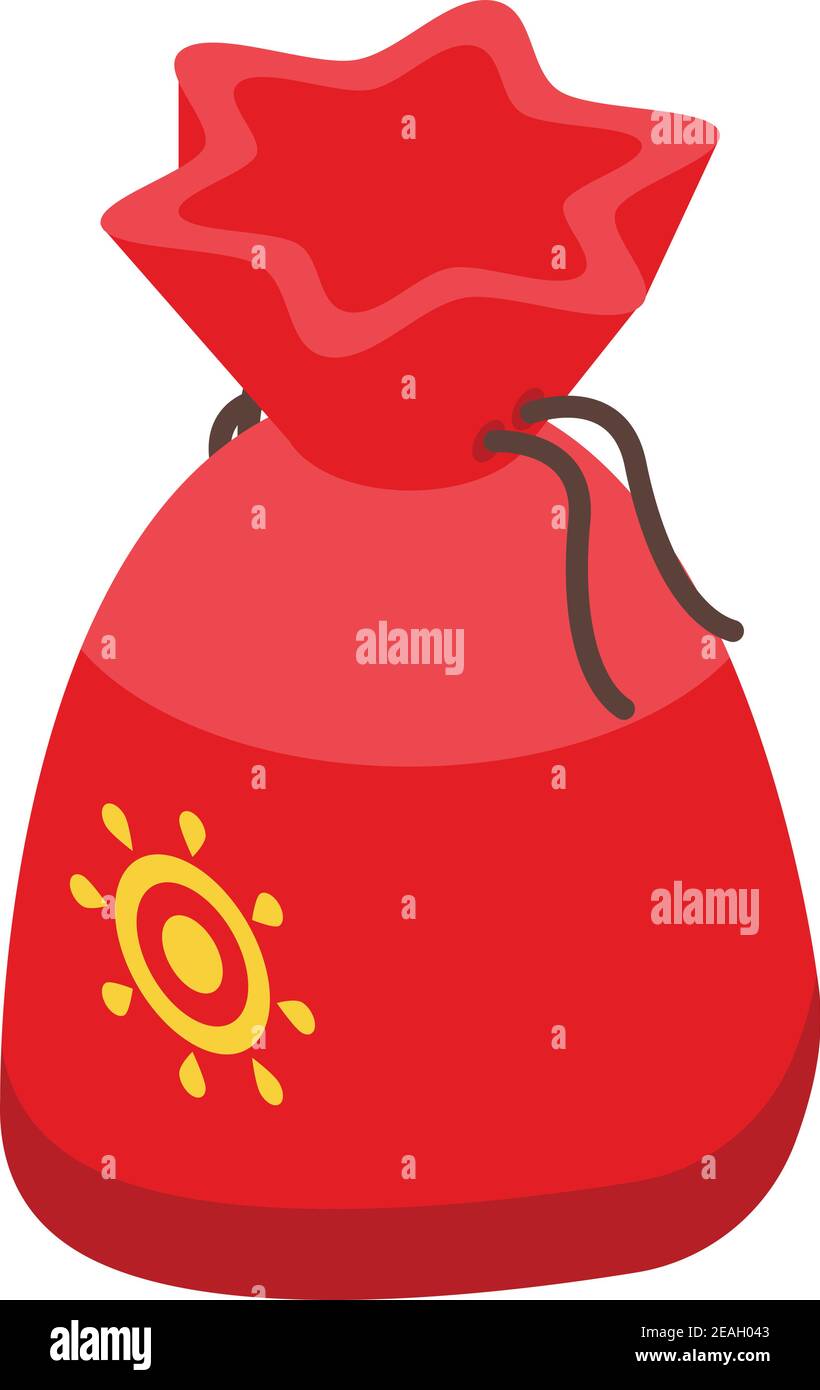 Lucky pouch icon. Isometric of lucky pouch vector icon for web design ...