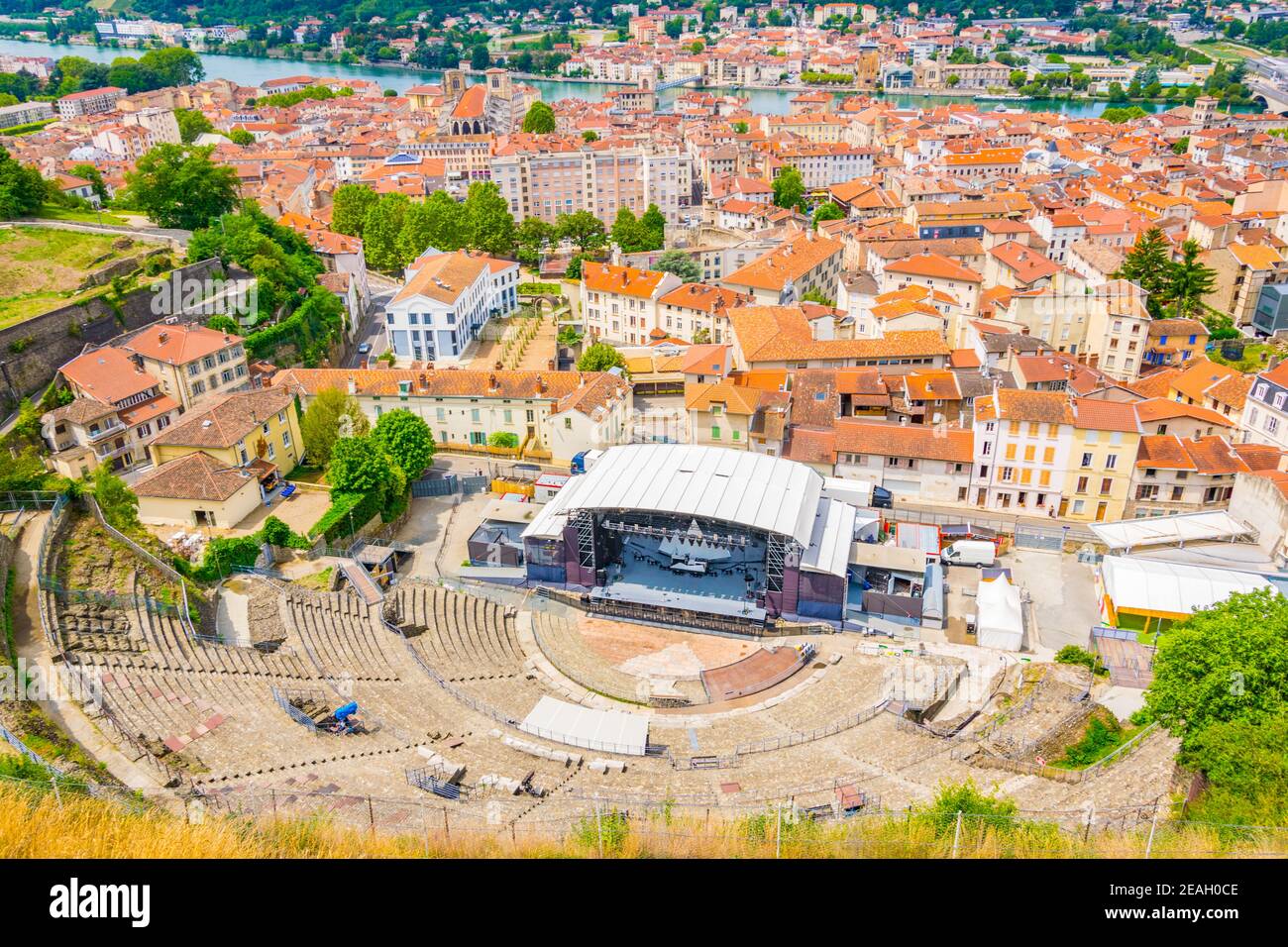 Ancient roman theatre in the French city Vienne Stock Photo - Alamy