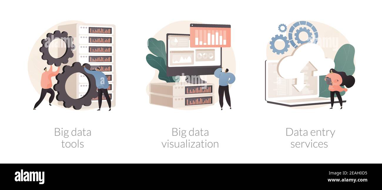 Database Management Abstract Concept Vector Illustrations Stock Vector
