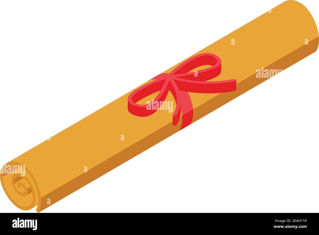 Degree roll diploma icon. Isometric of degree roll diploma vector icon ...