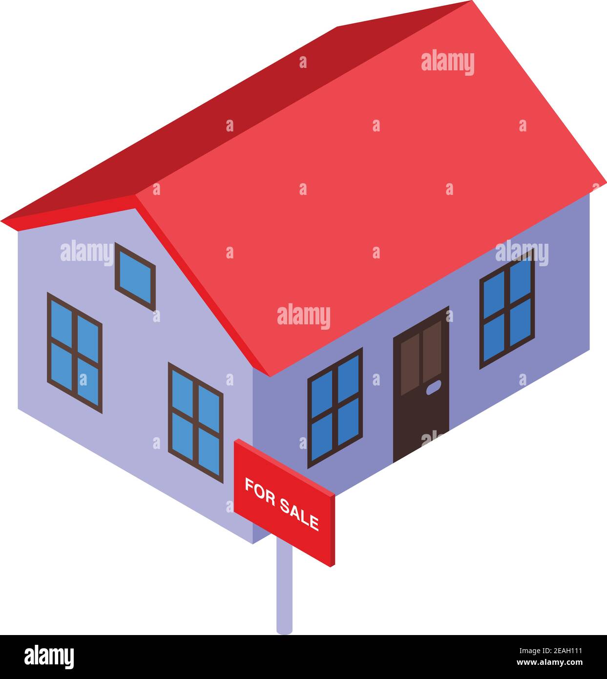 Estate agent house icon. Isometric of estate agent house vector icon ...
