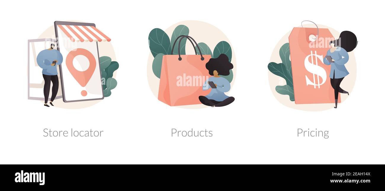 E-commerce website abstract concept vector illustrations Stock Vector ...