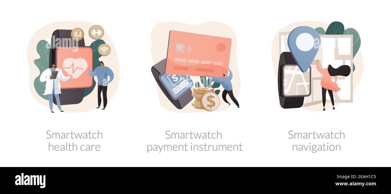 Smart accessories abstract concept vector illustrations Stock Vector ...