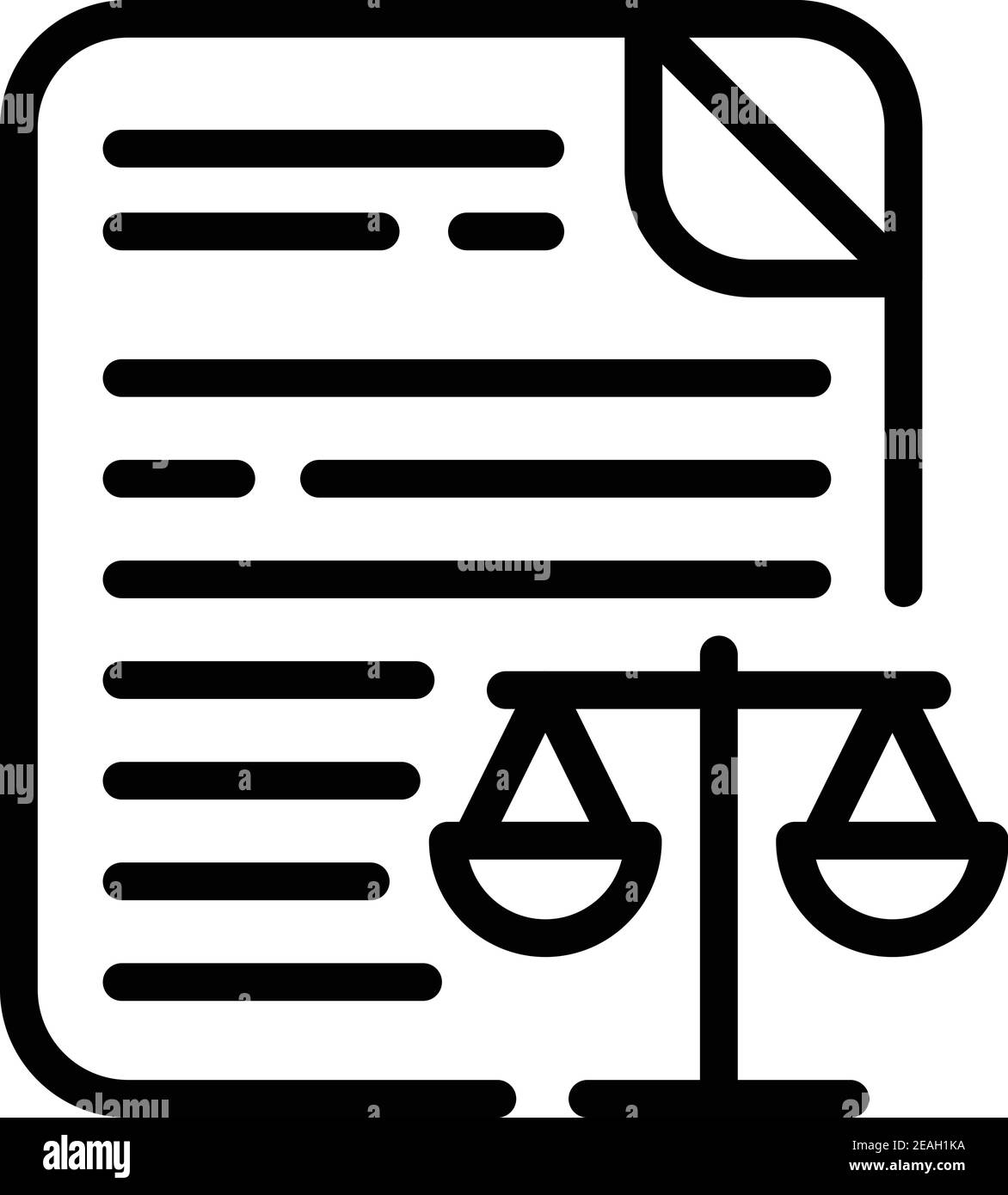Justice document icon. Outline justice document vector icon for web ...