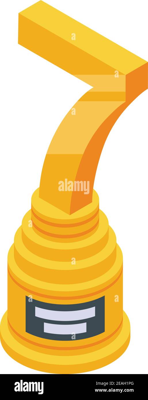 Lucky seven game icon. Isometric of lucky seven game vector icon for ...