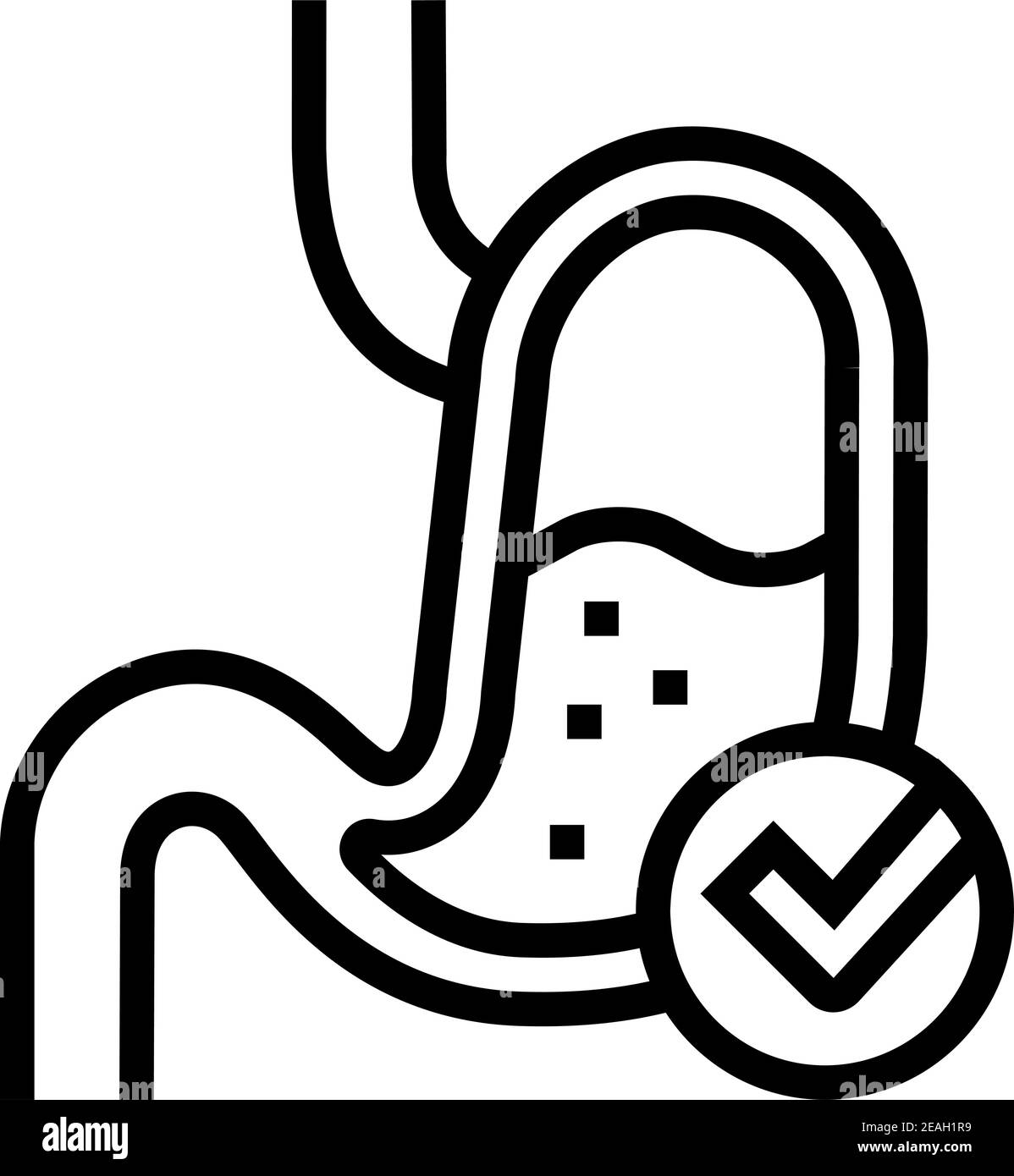 normal workin digestion system line icon vector illustration Stock ...