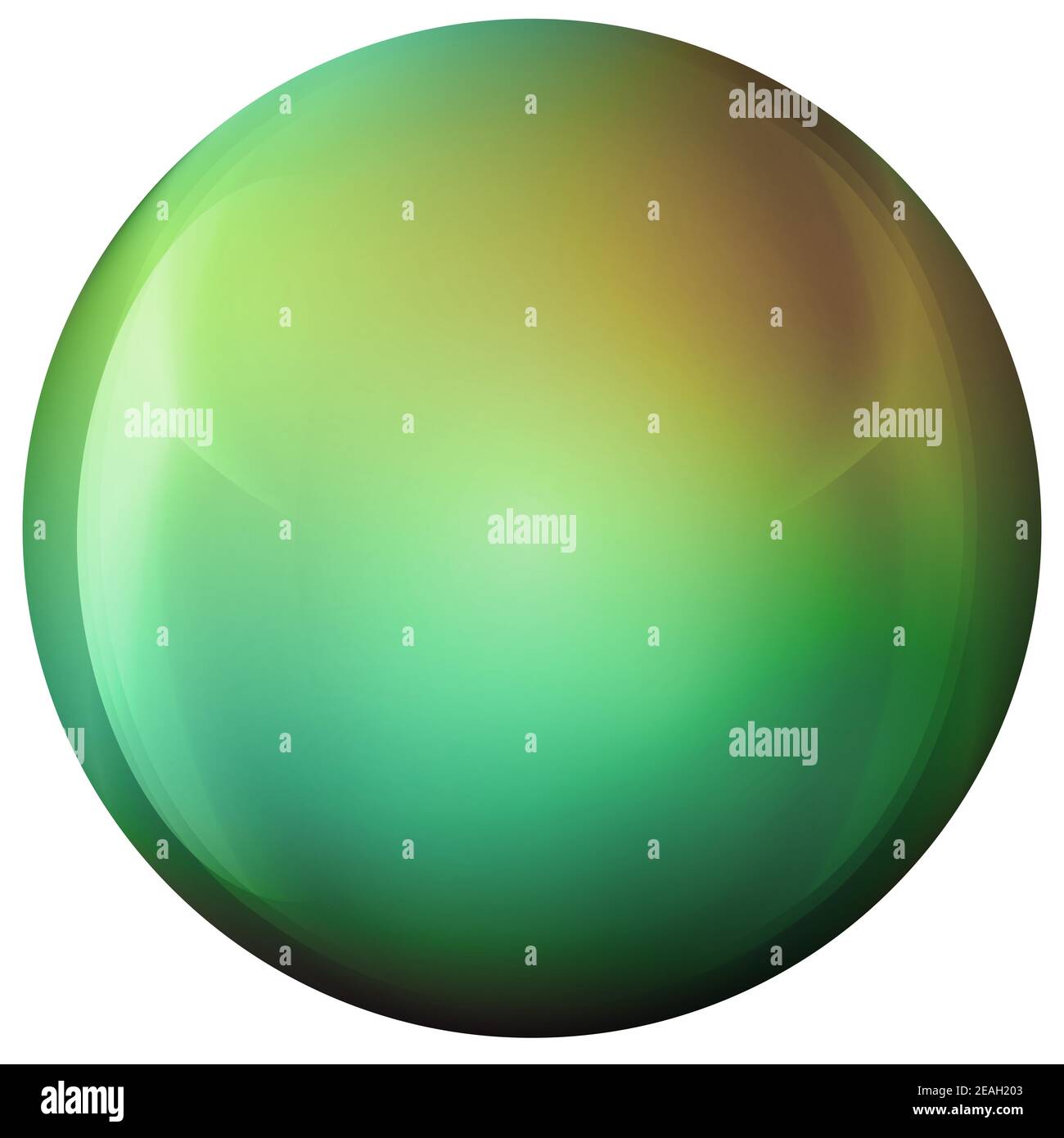 Glass colorful ball or precious pearl. Glossy realistic ball, 3D ...