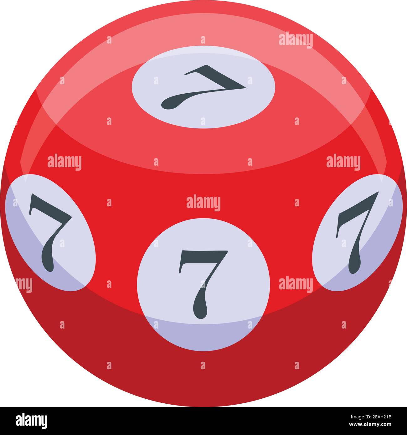 Lucky seven ball icon. Isometric of lucky seven ball vector icon for ...