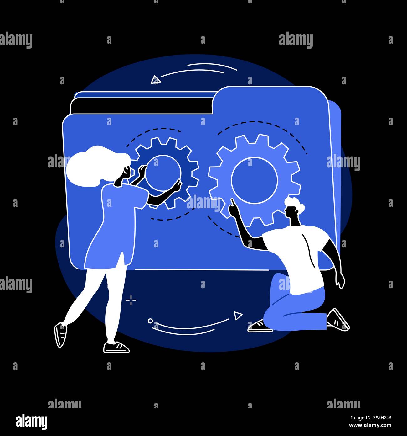 Job sharing abstract concept vector illustration Stock Vector Image ...
